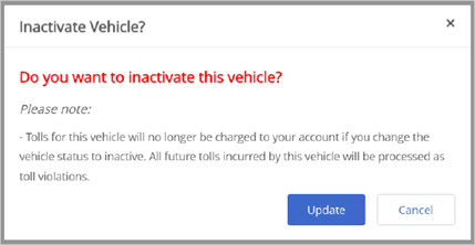 Inactivating Vehicles