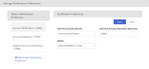 Updating Notification Preferences