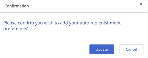 Marking Payment Method for Auto Replenishment